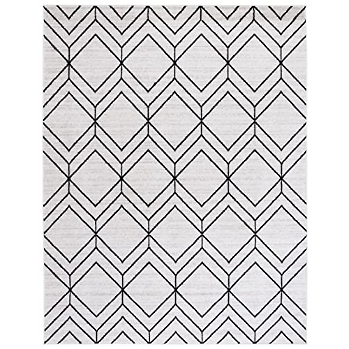 Safavieh Adirondack Collection 10' x 14' Ivory/Black ADR241A Modern Geometric Non-Shedding Area Rug