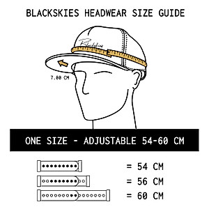 Blackskies Eos Vol. II Snapback Cap | Jeans Black Visor Unisex Premium Baseball Cap Denim Basecap Stick