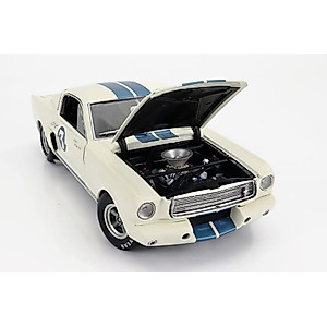 1965 Shelby G.T. 350R #7, White - Acme A1801814-1/18 Scale Diecast Model Car