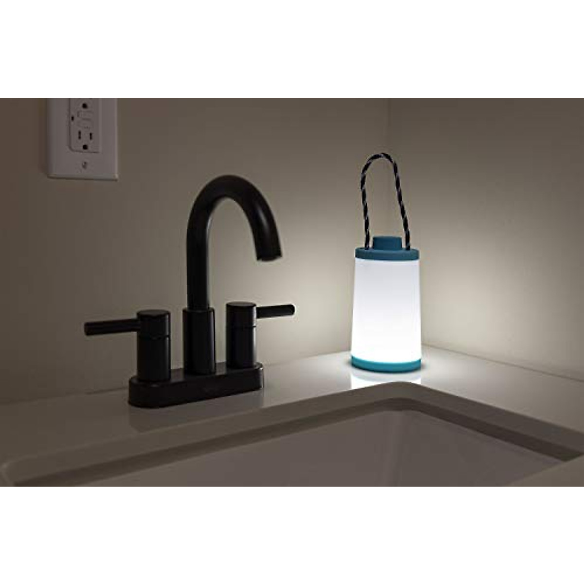 Enbrighten, Teal, 2 in 1 LED Combo Lantern, Flashlight, Task Light, Battery Operated, 200 Lumens, High/Low/Off, Table Lamp, Desk, Camping, Emergency, Storm, 57809