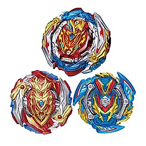 3-Piece Bey Battling Burst Tops B-201 Zest Achilles B-129 Cho-Z Achilles B-134 Slash Valkyrie Combat Battling Game Bayblade pro Series Set for Kids Children Birthday Party Idea