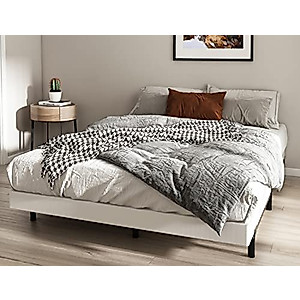 THEOCORATE Full Bed Frame, 7 Inch Metal Low Profile Bed, Box Spring Foundation, 9-Leg Support, Noise-Free, Easy Assembly, Black