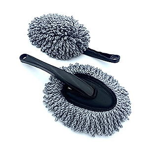 Microfiber Car Duster Brush - Cleaning Tool for Car Interior and Exterior, Soft Scratch Free Reusable Hand Duster Great for Cleaning Car Interior and Exterior,Washable Duster for Car and Home