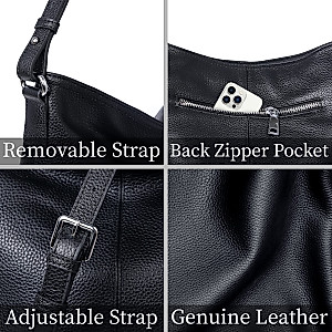 Iswee Womens Genuine Leather Handbags Tote Bag Shoulder Bag Top Handle Satchel Designer Ladies Purse Hobo Crossbody Bags (IR013-Wine)