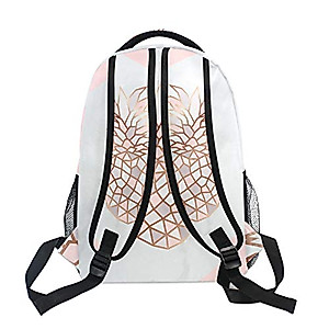 ALAZA Pineapple Marble Large Backpack Laptop School Bag with Multiple Pockets