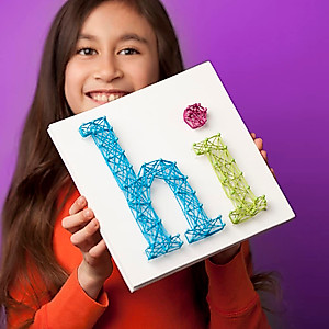 Craft-tastic – String Art – Craft Kit Makes 3 Large Canvases – Peace Sign Edition, Model Number: CTE40