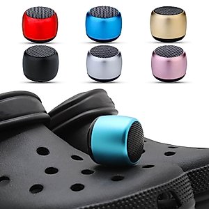 UUEENN Clog Speaker, Mini Speaker for Clog, Halloween Mini Speaker, Bluetooth Clog Charm, Blue