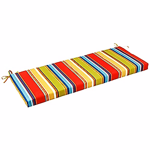 Pillow Perfect 564227 Outdoor/Indoor Westport Garden Bench/Swing Cushion, 1 Count (Pack of 1), Red