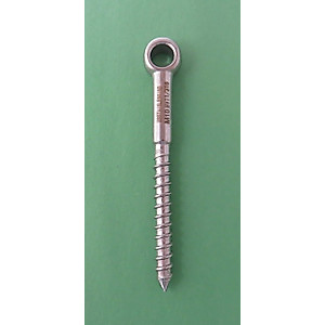 US STAINLESS 2 Pieces Stainless Steel 316 M10 Lag Screw Eye Bolt Forged 10mm x 100mm Marine Grade