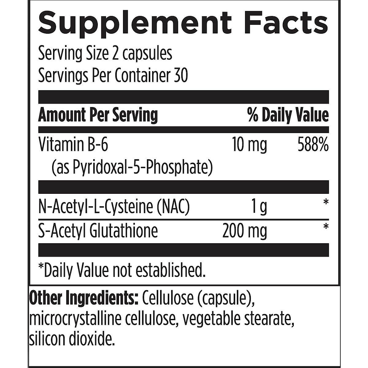 Designs for Health S-Acetyl Glutathione Synergy - 200mg S-A-GSH with NAC + Vitamin B6 - Non-GMO Antioxidant Supplement to Help Support Normal Detoxification (60 Capsules)