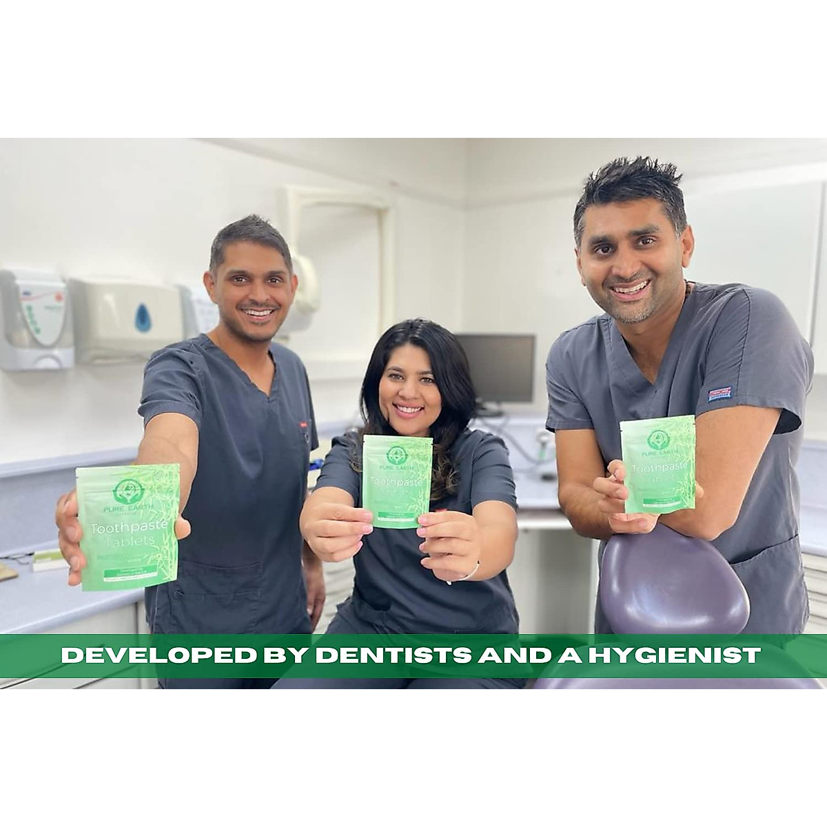 Zero Waste Toothpaste Tablets with Fluoride - Vegan & Eco Friendly Travel Toothpaste Tablets for Healthy Teeth & Fresh Breath - 60 Count by Pure Earth Essentials