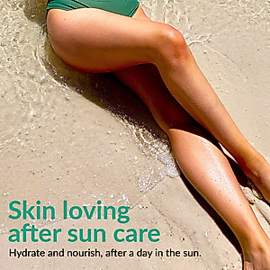 After Sun Cooling Aloe Vera Spray - USA Made With Organic Aloe Vera, Fast Absorbing After Sun Care for Sunburn Relief, Skin Cooling After Sun Spray, Sunburn Treatment Spray Lotion for Body