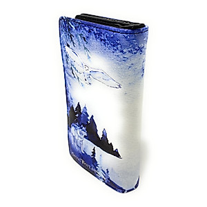 Shag Wear Mystic Wolves Snow Owl Large Stylish Animal Wallet For Women and Teen Girls Vegan Faux Leather 7"