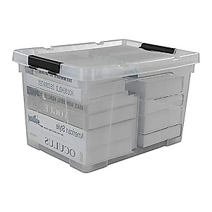 Pekky 34 Quart Clear Storage Bins with Lid, Latching Box Totes (4 Packs)
