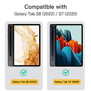 JETech Case for Samsung Galaxy Tab S8 2022/S7 2020 11-Inch with S Pen Holder, Slim Folio Stand Protective Tablet Cover, Multi-Angle Viewing (Black)