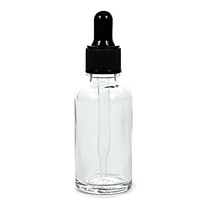 Vivaplex, 12, Clear, 1 oz Glass Bottles, with Glass Eye Droppers