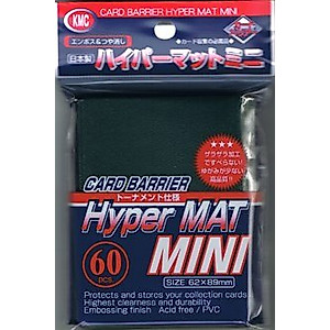 KMC 60 Hyper Mat Green Small Mini Size Sleeves - Japanese Size - Yu-Gi-Oh