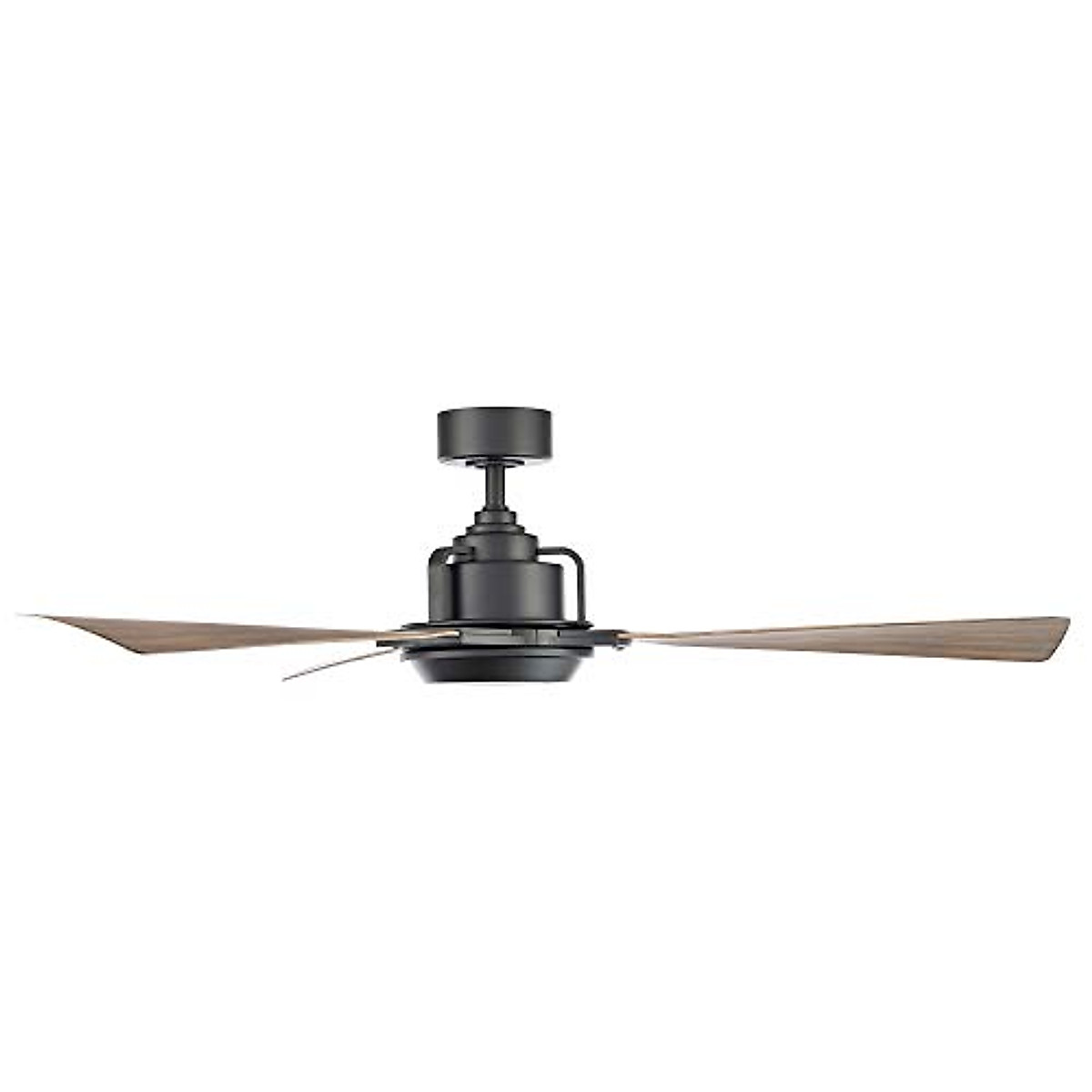Modern Forms Osprey Smart Indoor and Outdoor 3-Blade Ceiling Fan 56in Matte Black/Barn Wood with 3000K LED Light Kit and Remote Control worksworks with Alexa and iOS or Android App