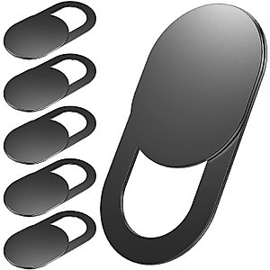 InnoUS Webcam Cover Slide, 6-Pack Ultra-Thin Camera Blocker, Computer Camera Cover Slide, Laptop Camera Cover Slide, Camera Blocker, Computer Camera Cover Slide| Privacy Blocker, Privacy Cover, Blcak