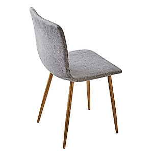 wOod-it Dining Chairs Set of 2, Pre Assembled Fabric Chair Set Upholstered with Oak Legs Mid Century Modern for Dining Room, Kitchen, 15.4" W x 16.5" D x 33.7" H