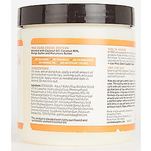 Carol’s Daughter Coco Creme Curl Shaping Cream Gel, with Coconut Oil, Coconut Milk, Silicone Free, Paraben Free Hair Gel for Curly Hair , Mineral Oil Free, for Very Dry Hair, 16 Oz