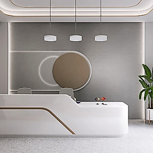 Yancorp 16" X 120" Silver Contact Paper Stainless Steel Contact Paper Peel and Stick on Removable Countertop Self-Adhesive Kitchen Fridge Liner Covers (15.7"x120")