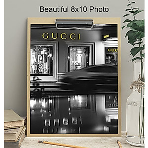 Poster of Gucci Wall Art Decorations - 8x10 Glam Designer Wall Decor - Luxury High Fashion Design Wall Decor - Glamour Wall Art for Living Room - Designer Gifts for Women