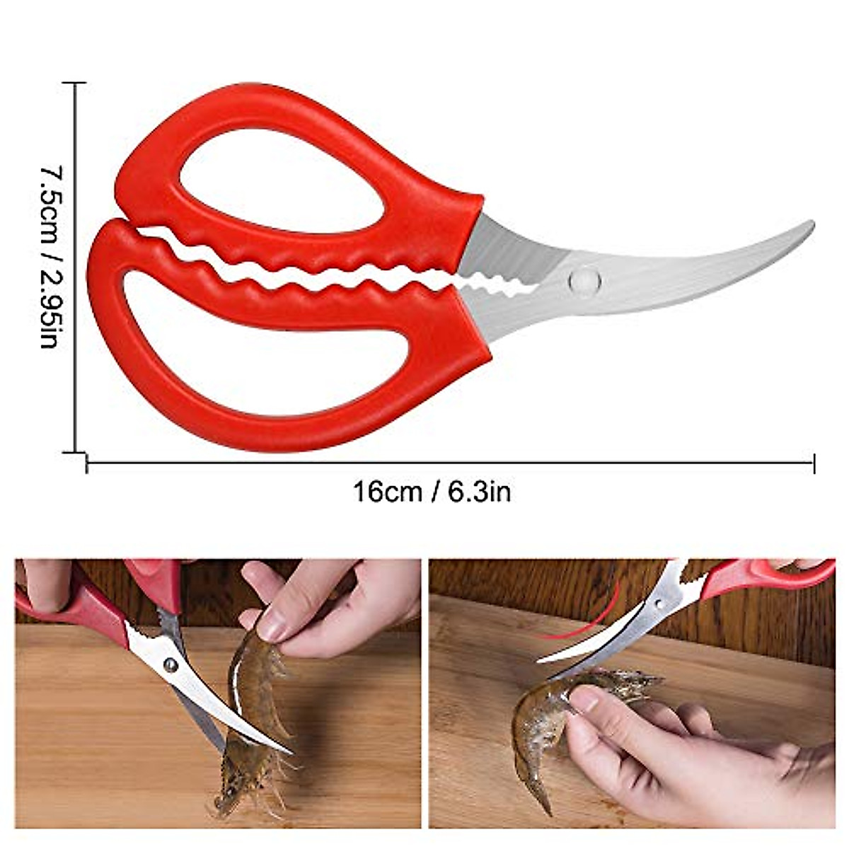 Calary 8Pcs Seafood Scissors Crab Scissors Seafood Shears Multifunctional Crab Leg Crackers and Tools
