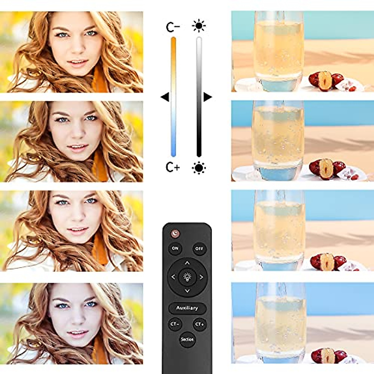 Softbox Lighting Kit Photography Soft Box 20'' X 28'', 85W Studio 6000k Bulb LED Light, 6.7'Light Stand, Remote Set, BEIYANG