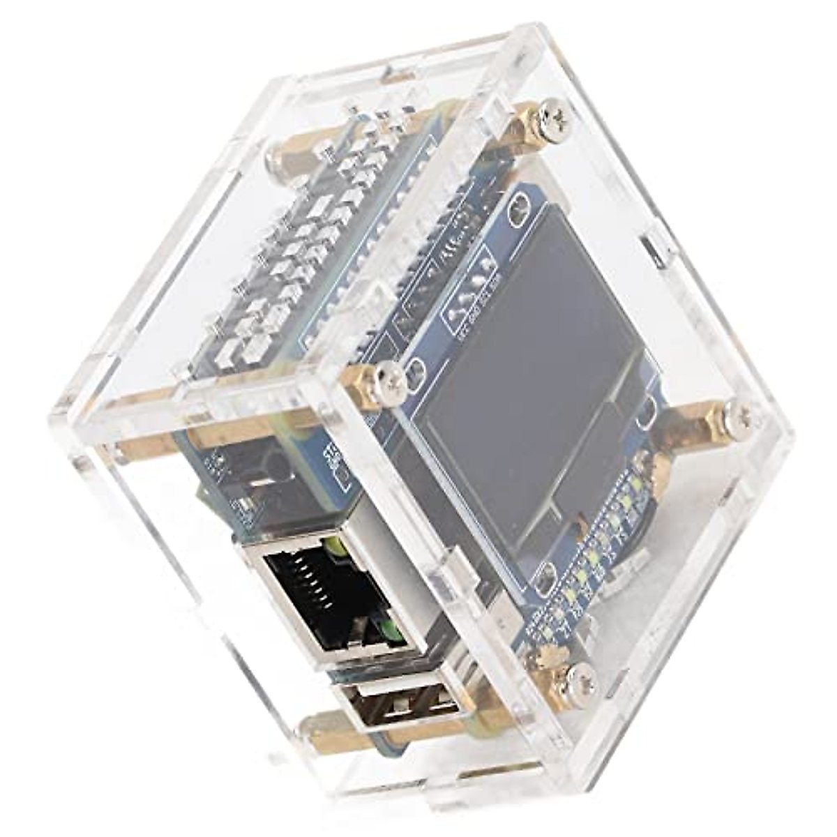 FECAMOS Hotspot Module, Low Bit Error Rate Solve Distance Limitation 1.3in Screen MMDVM Hotspot Board with USB Cable for Network Cable Connection