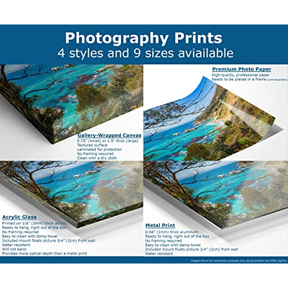 Big Sur Ocean Seascape Photo Wall Art Decor (Paper Print, 8x10 inches)