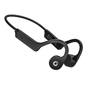 EARTEANA Bone Conduction Headphones, Open-Ear Bluetoth Sport Headset, Wireless Earphone/Earbuds Built-in Mic for Work Out, Running, Hiking, Bicycling, Driving (Black)