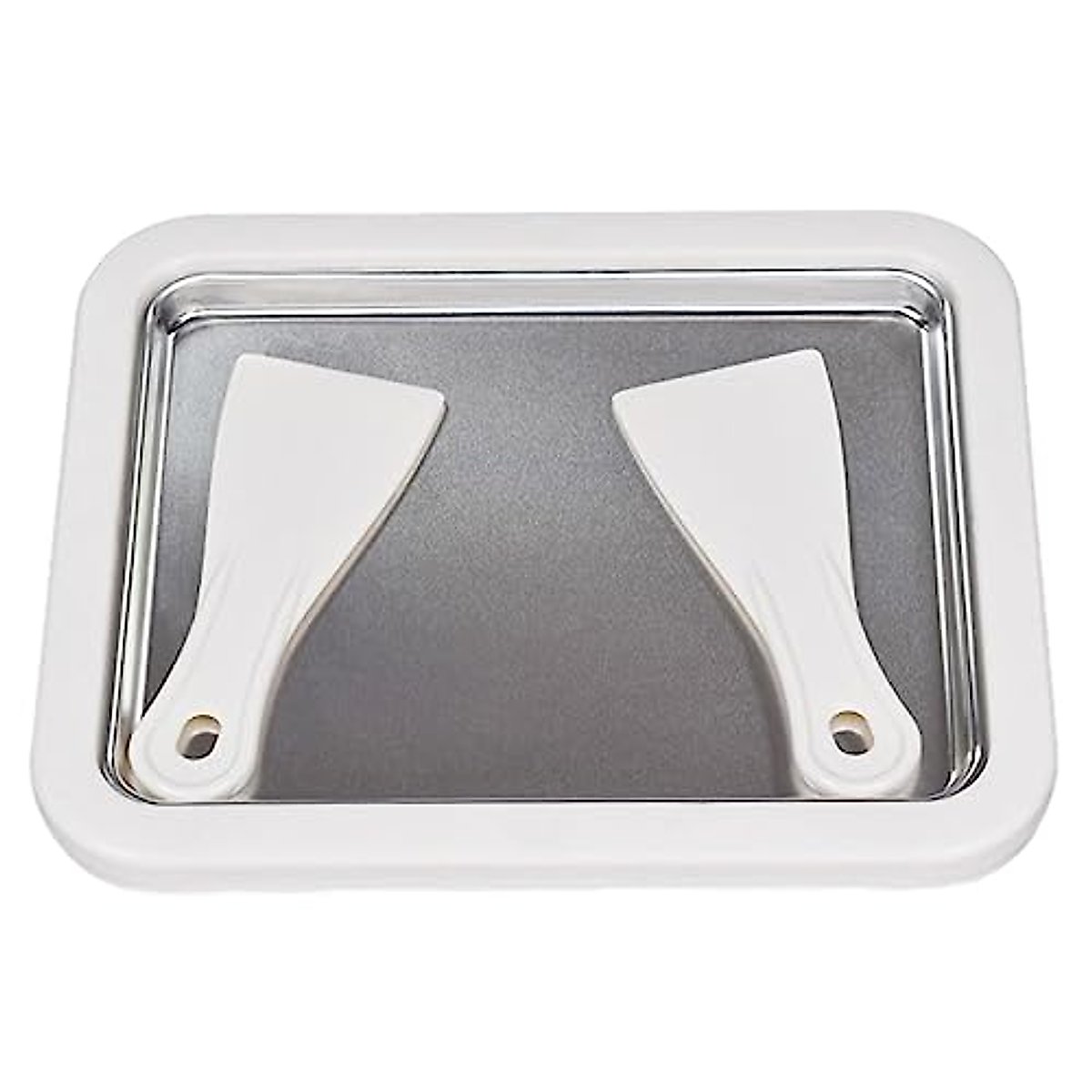 Instant Ice Cream Maker, Rolled Ice Cream Machine, Flat Tray Ice Cream Maker Ice Cream Maker Pan and Scraper, Manual Small Portable Ice Cream Roller Pan to Make Frozen Yogurt, Ice Cream and Fruit