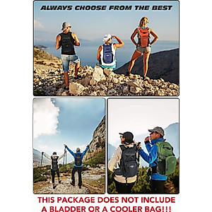 Lemuvlt Hiking Daypack Waterproof Biking Backpack 15L Capacity, Many Compartments Lightweight & Durable- Everyday Backpack for Skiing Skating Snowboarding Hiking Running MTB Cycling(Black)