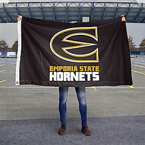 Emporia State Hornets Wordmark Large Grommet Banner Flag