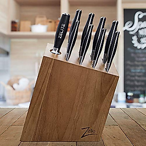 Zelite Infinity Knife Block Set (9-pc), Kitchen Knife Set, Knife Sets for Kitchen with Block - German Knife Set in High Carbon Stainless Steel - INCL. 8 Professional Knife Set & Honing Steel 10 Inch