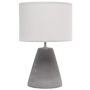 Simple Designs LT2059-GRY Pinnacle Concrete Table Lamp, Gray