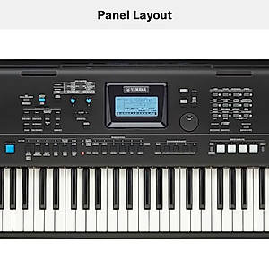 Yamaha, 76-Key Touch-Sensitive Advanced Portable Keyboard with Power Adapter (PSREW425)