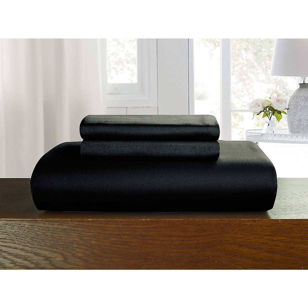 Elegant Comfort 1500 Premium Hotel Quality 3-Piece Duvet Cover Set, Luxury and Softest 1500 Premium Hotel Quality Microfiber Bedding Duvet Set, Wrinkle and Stain-Resistant, Twin/Twin XL, Black