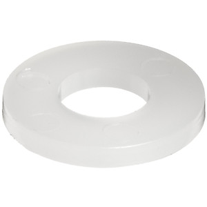 Small Parts Nylon 6/6 Flat Washer, Plain Finish, Off-White, 7/16" Hole Size, 0.44" ID, 0.75" OD, 0.06" Nominal Thickness (Pack of 100)