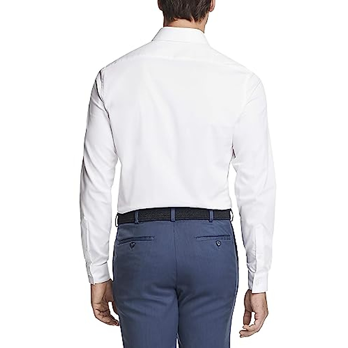 Van Heusen Men's Dress Shirt Slim Fit Stain Shield Stretch, White, 16"-16.5" Neck 34"-35" Sleeve