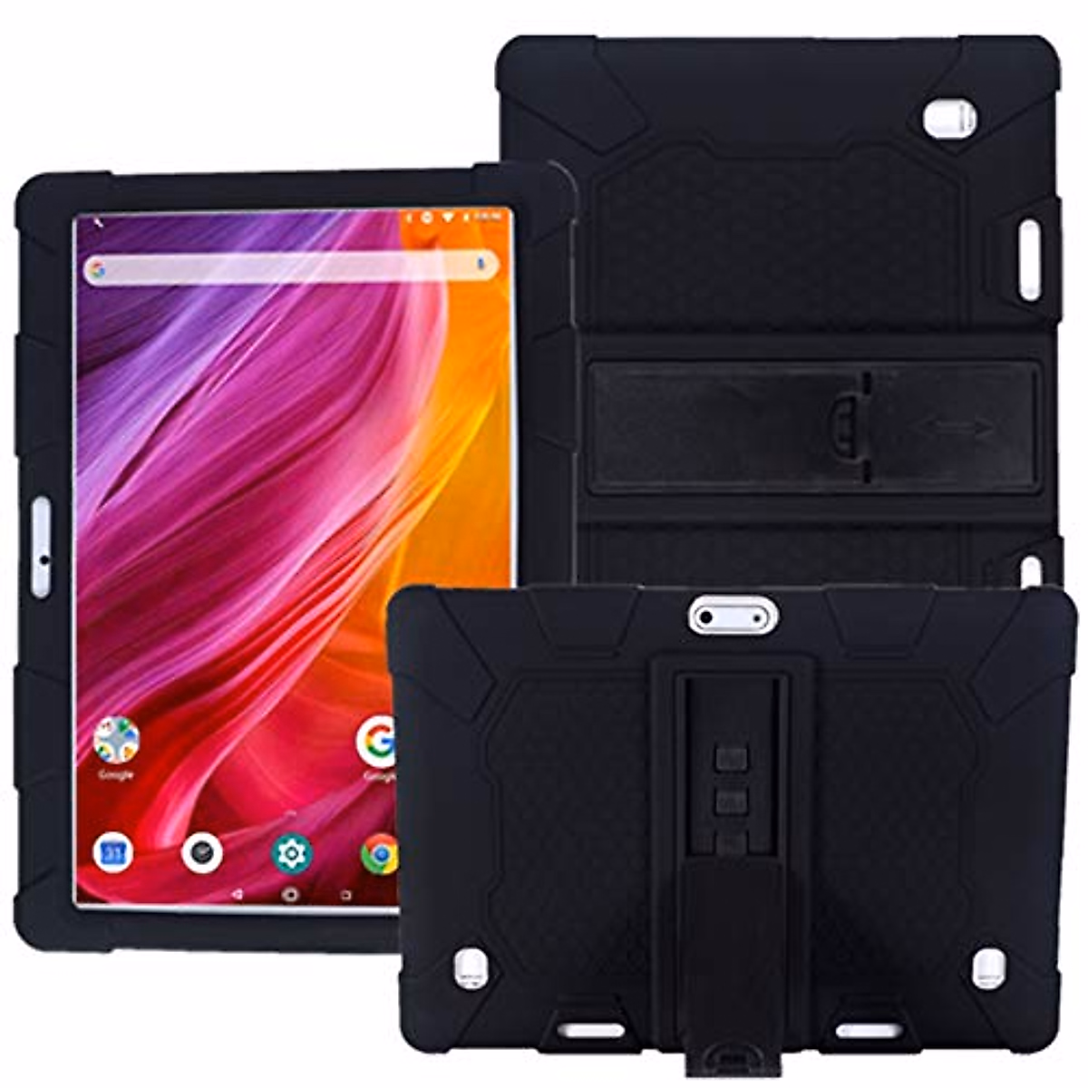 HminSen Stand Cover for Victbing 10, ZONKO 10.1，Hoozo 10, Winsing 10, Lectrus 10.1 Tablet (Black)