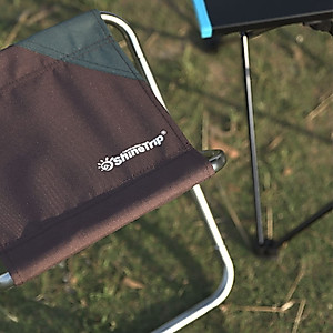 AOUTACC Portable Folding Stool, Collapsible Multi-Purpose Foldable Chair Used as Outdoor Stool,Camping Stool,Garden Stool,Camping Foot Rest,Fishing Chair, Beach (Brown, Large-11.8"x11"x11.4")