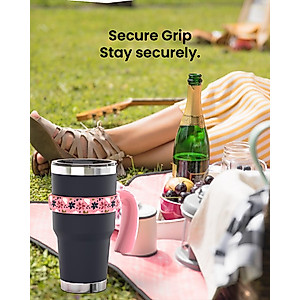 HOUSYLOVE for YETI 30 oz Tumbler Handle, for YETI Handle 30 oz Tumblerand YETI Cup Holder, Handle for YETI and Most 30 oz Tumble, Pink, 1 Pack