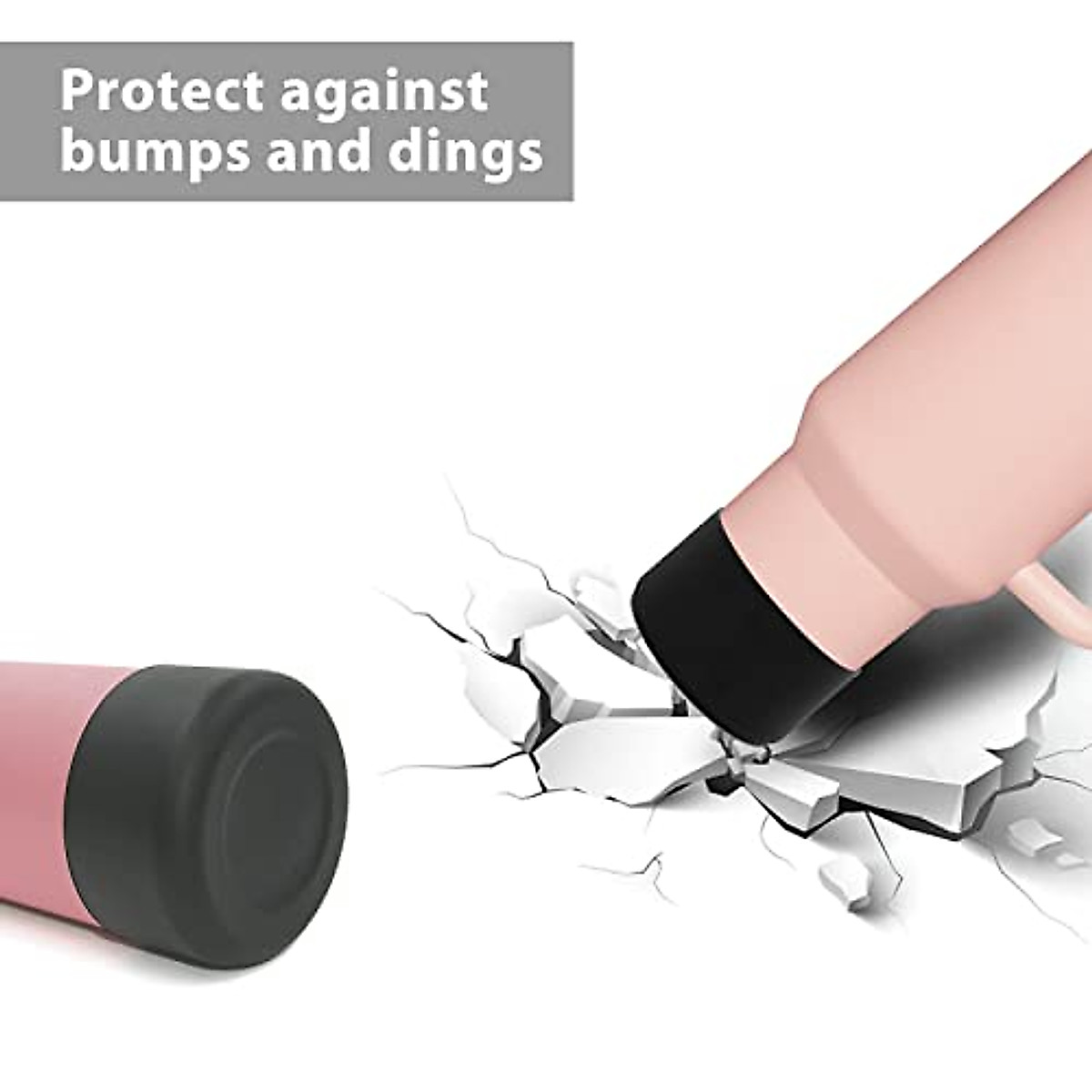 Silicone Boot for Stanley 40 oz Quencher Adventure Tumbler and IceFlow Flip 30 oz 20 oz, Stanley Cup Accessories Protector Sleeve Bottom Cover Bumper for Stanley 40 oz with Handle (White)