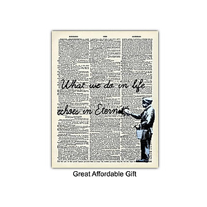 Banksy Wall Art Set - Inspirational Quotes Room Decor - Motivational Graffiti Street Art for Teens Bedroom, Living Room, Dorm - Set of 6-8x10 each Poster Picture Prints Home Decoration