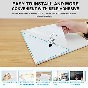 JBER Art Acoustic Panels Decorative, 6 Pack Acoustic Panels Art for Wall Decoration with Self Adhesive, Suitable for Recording Studio, Home Soundproof Wall Panels, 72x48inch (Misty Forest)