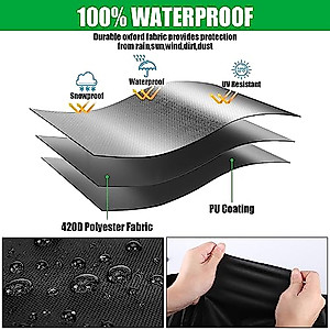 Jungda Outdoor Prep Table Cover for Prep & Work Table,Patio Waterproof Stainless Steel Table Work Cover - 36 x 24 x 35 Inch