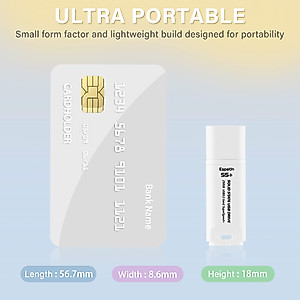 Espeon 250GB Portable SSD Solid State USB Drive, USB 3.2 Gen2 UASP SuperSpeed+. Up to 600MB/s Read, 260MB/s Write - SS+