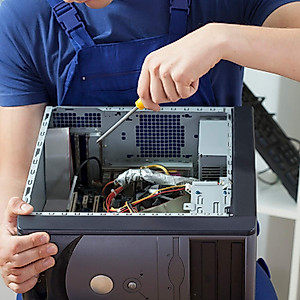 VAPKER 200PCS M5x10 Silver Zinc Phillips Flat Head Computer Replacement Screws Case Fan Screws Computer Cooling Fan Mount Screws Self-Tapping Screws